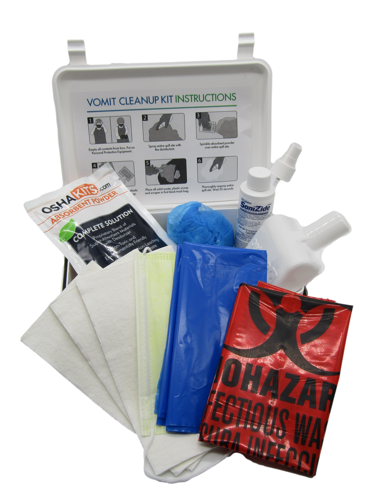 OSHA Bloodborne Pathogen Spill Kit in Plastic Refillable Case ...