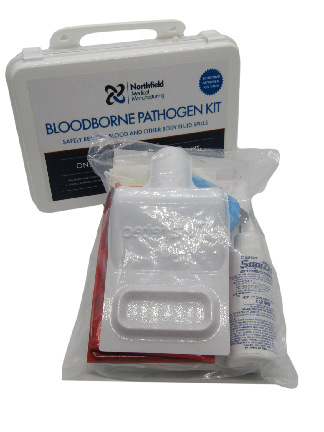 OSHA Bloodborne Pathogen Spill Kit in Plastic Refillable Case ...